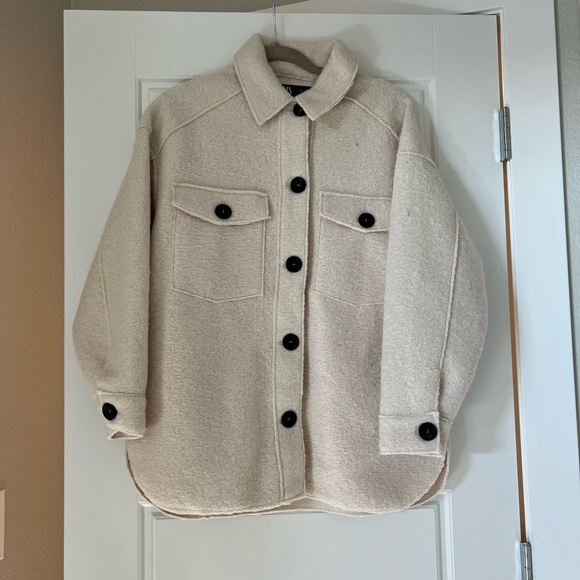Zara | Jackets & Coats | Zara Oversized Shirt Jacket | Poshmark